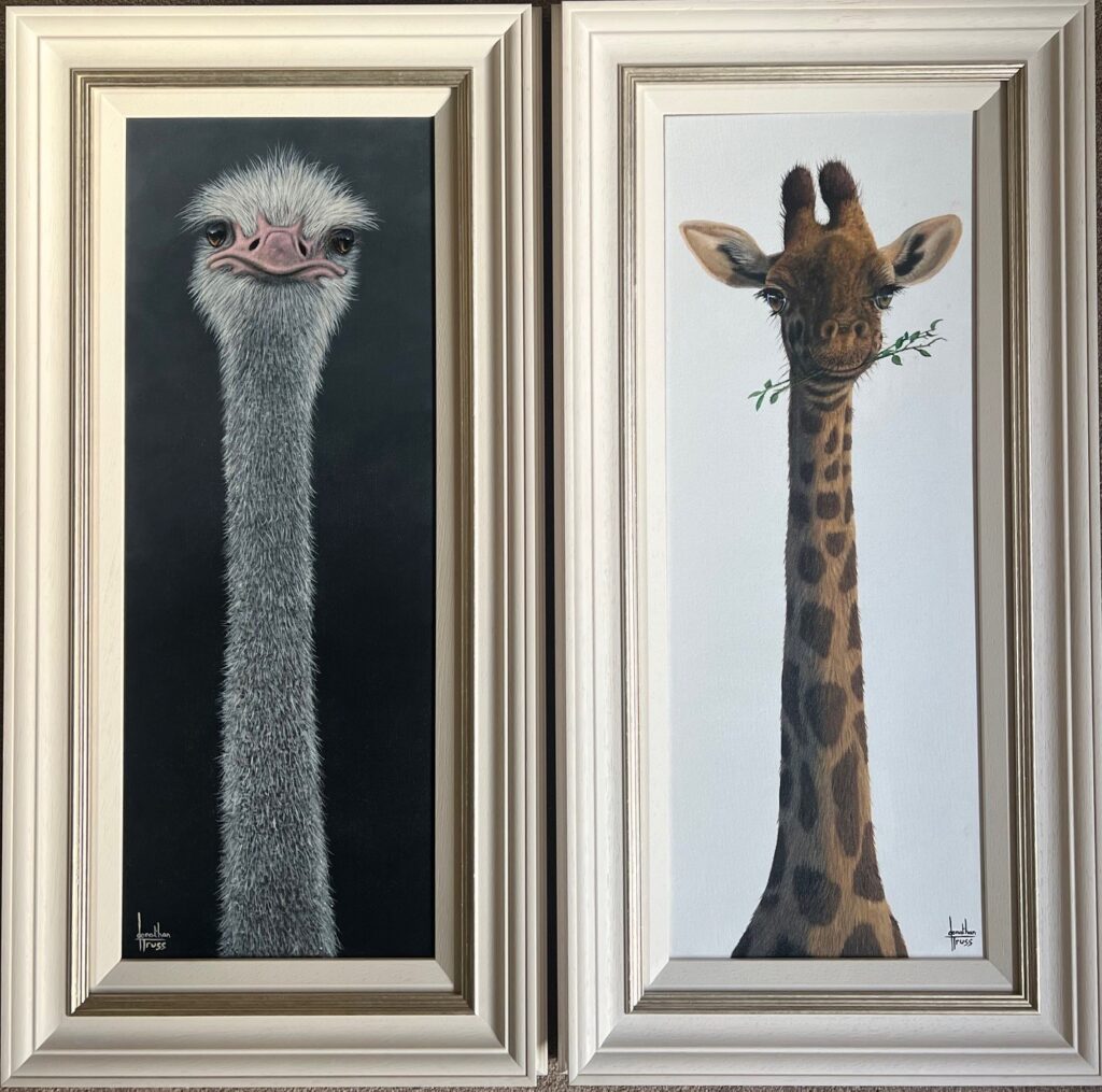 Ostrich & Giraffe - Jonathan Truss | David Shepherd Wildlife Foundation